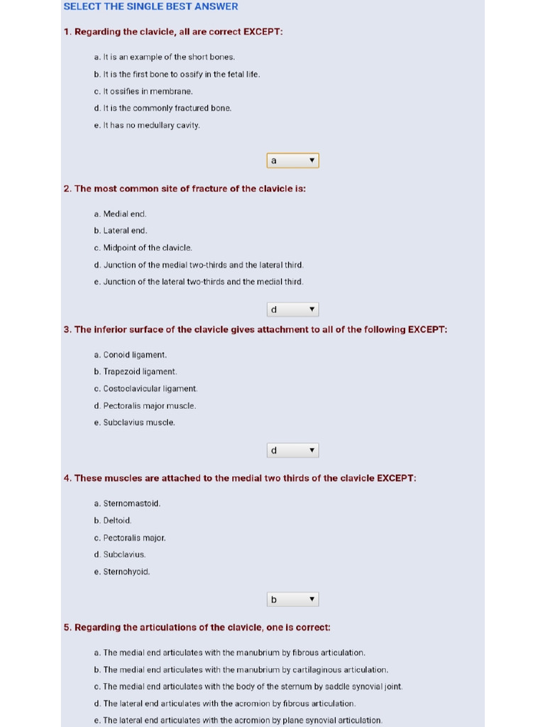 ANATOMY POOL BCQS (Every Bcqs Taken From Ess) | PDF