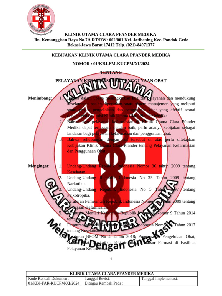 KEBIJAKAN KEFARMASIAN KCP | PDF