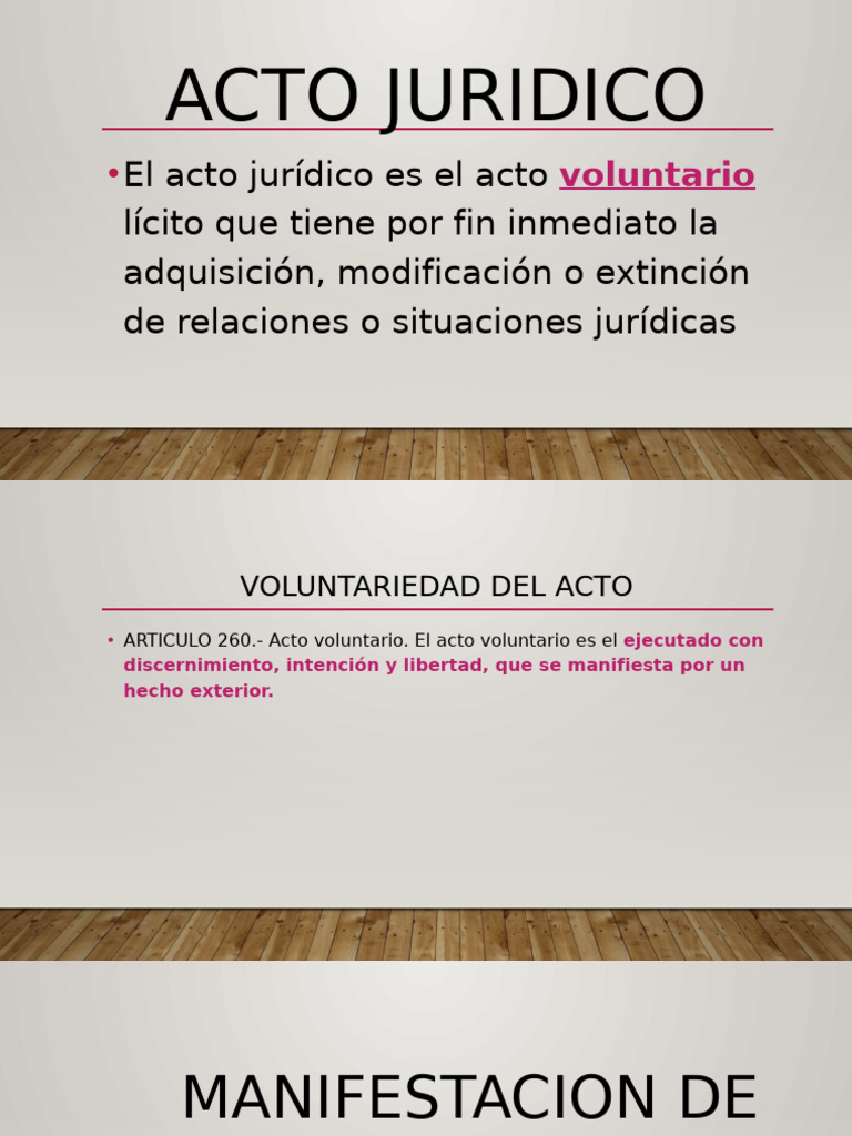 Acto Jurídico: Voluntariedad y Vicios | PDF | Intención (Derecho Penal ...