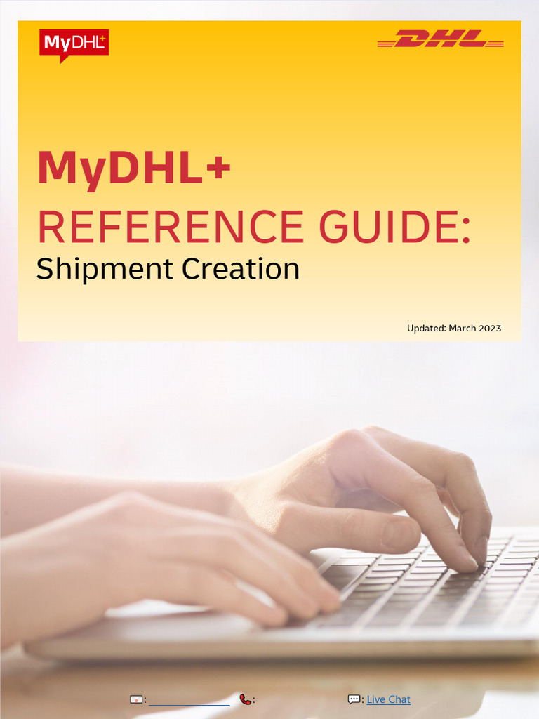 MyDHL+Reference Guide Shipment Creation | PDF