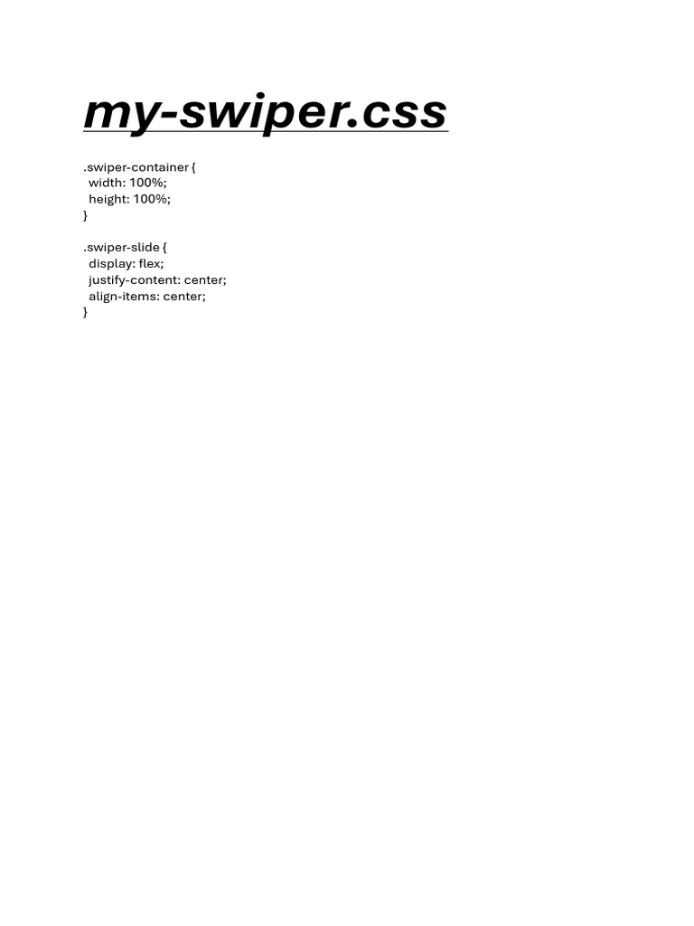 Swiper 1 | PDF