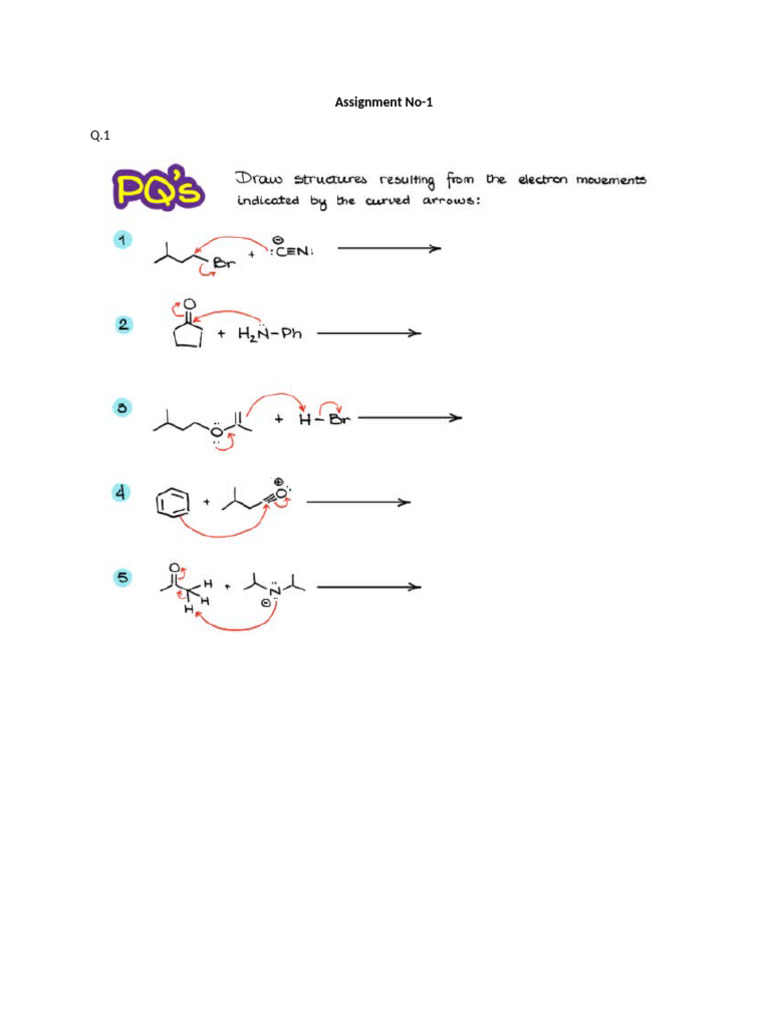 Organic Chemistry-II Assignment No 1-1 | PDF