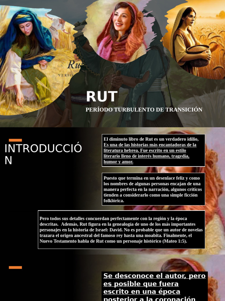 Clase 5 Libros Historicos | PDF | Libro de rut | Rut (figura bíblica)