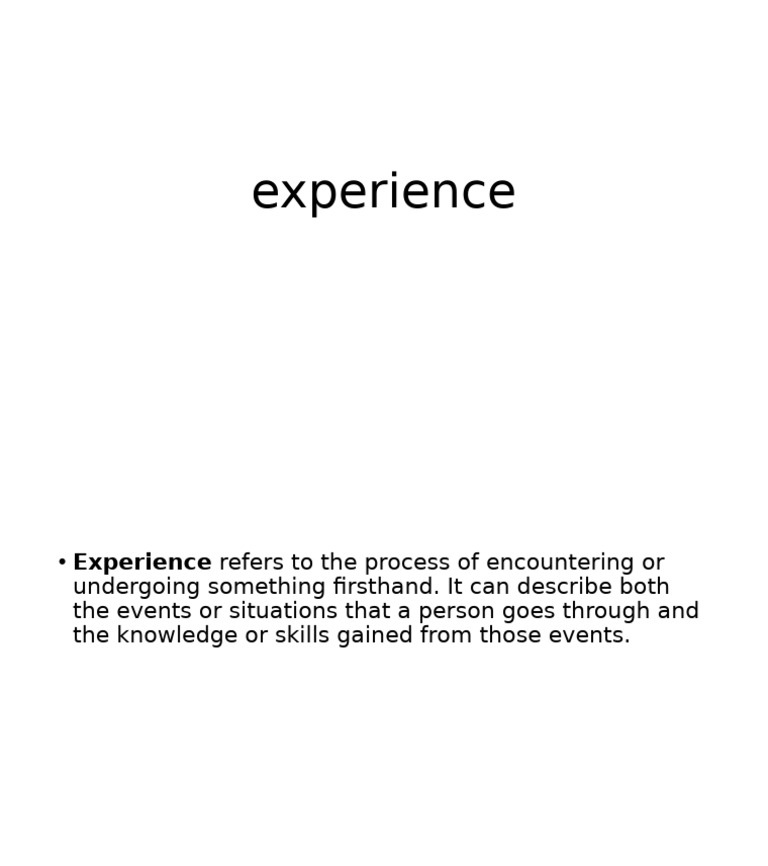 experience | PDF