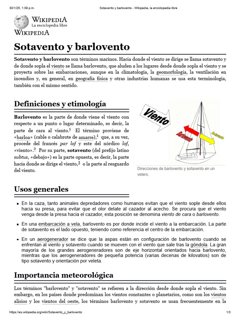 Sotavento y barlovento | PDF | Barlovento y sotavento | Herida