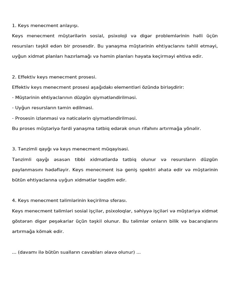 Keys Menecment Cavablar | PDF