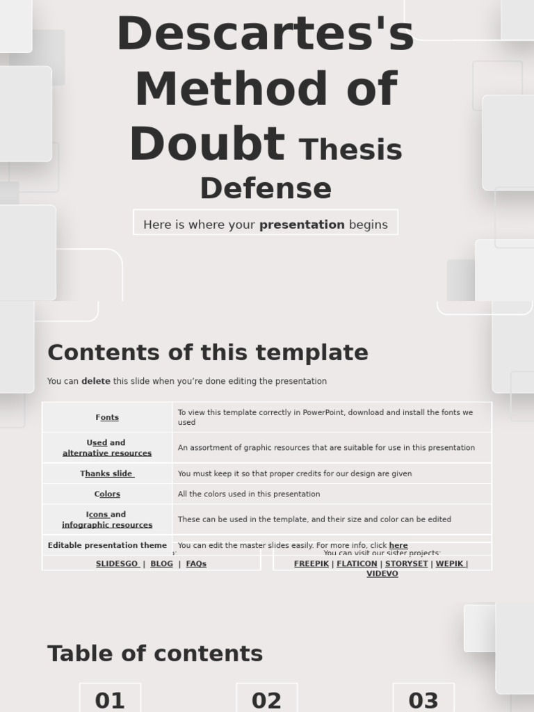 Descartess Method of Doubt Thesis Defense | PDF | Planets | Solar System