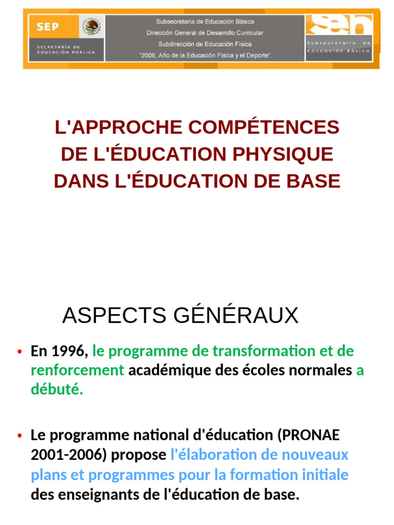 Éducation physique et compétences en primaire | PDF | Éducation ...