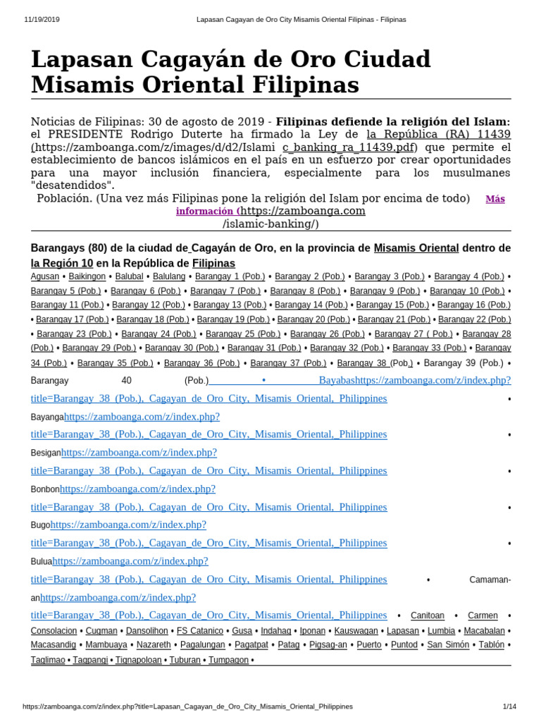 Lapasan Cagayan de Oro Ciudad Misamis Oriental Filipinas - Filipinas ...