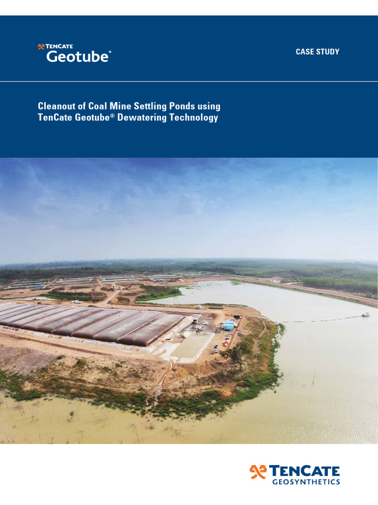 Cleanout of Coal Mine Settling Ponds Using Geotube Dewatering | PDF | Mining | Drainage