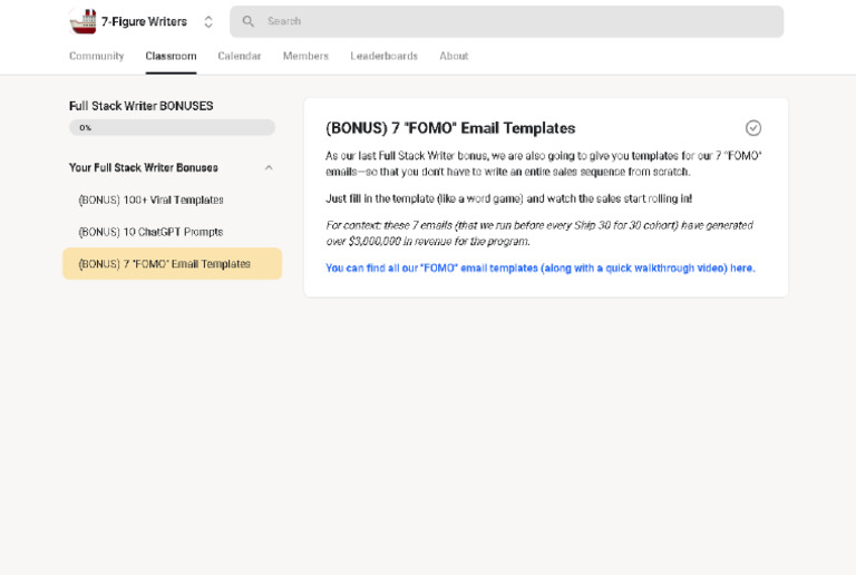 03 - (BONUS) 7 - FOMO - Email Templates | PDF