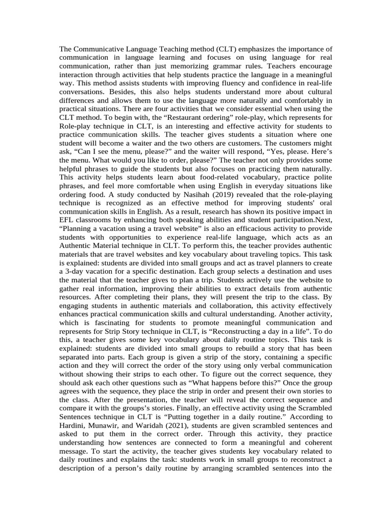 Language Teaching Method | PDF | Education Theory | Learning