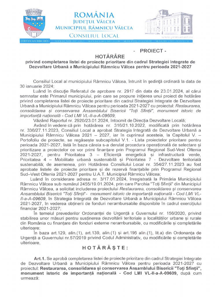 26._Proiect_de_hot._completare_listă_de_proiecte_prioritare_din_cadrul_SIDU | PDF