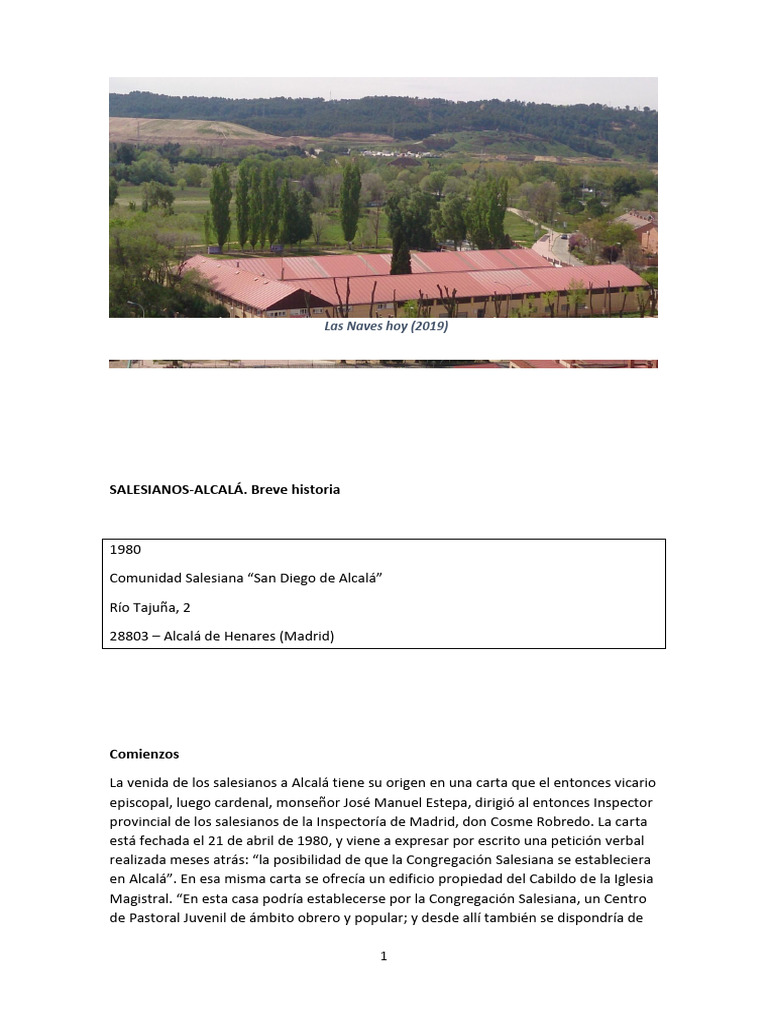 Historia de Salesianos Alcalá | PDF | Madrid | Iglesia Católica