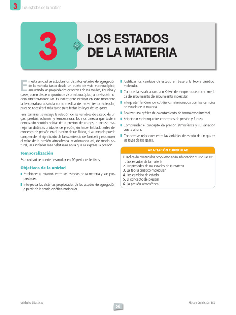 03 EV 1 A Guia Didactica Estados Materia | PDF | Gases | Importar