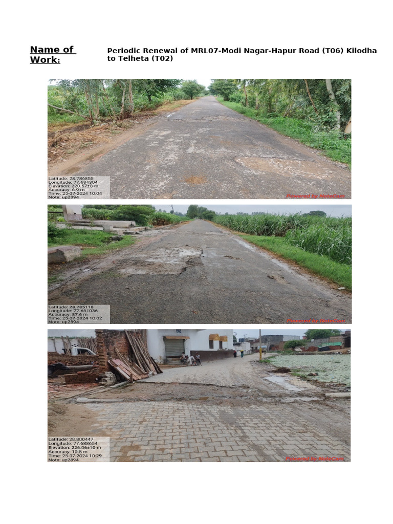 Renewal of MRL07 Modi Nagar-Hapur Road | PDF