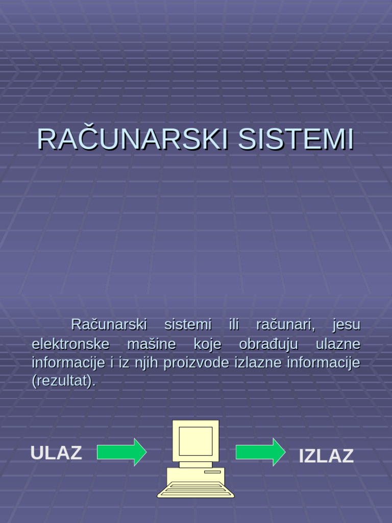 Racunarski Sistem Prva God | PDF