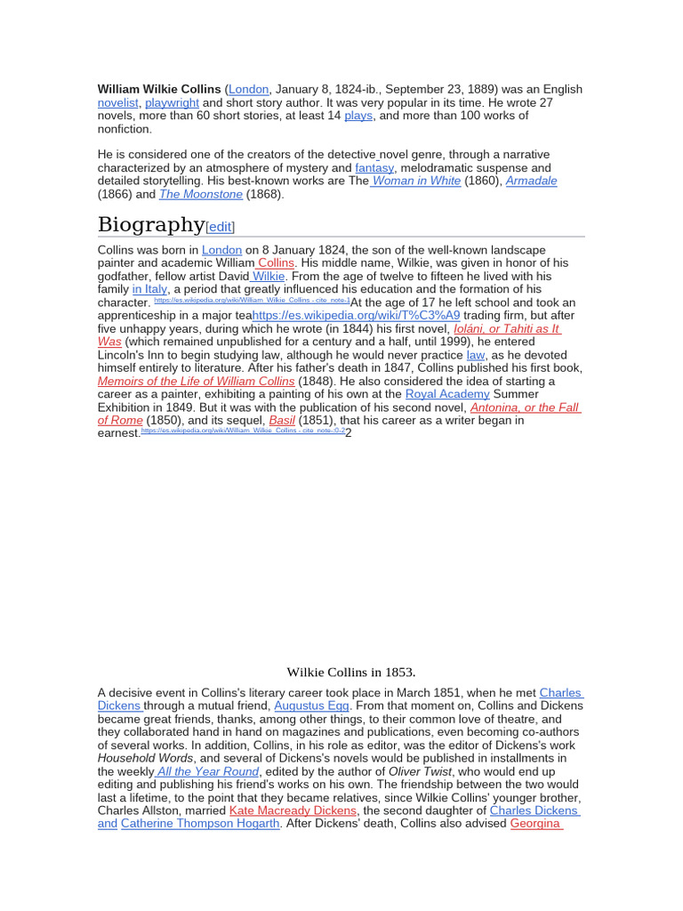 William Wilkie Collins | PDF | Wilkie Collins | Detective Fiction
