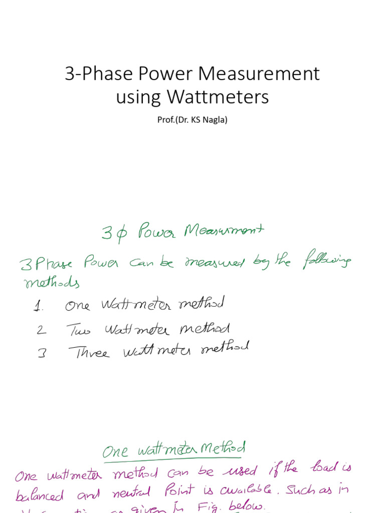 3-Phase Power Measurement Guide | PDF