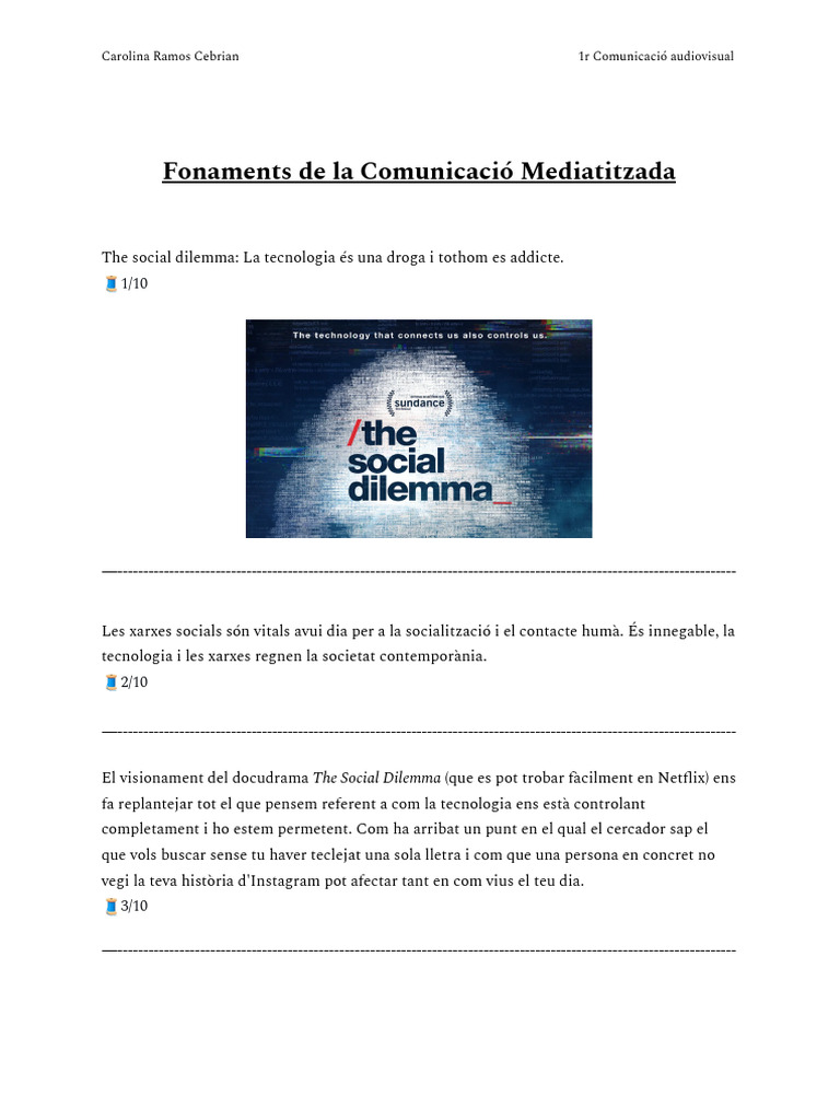 The Social Dilemma | PDF