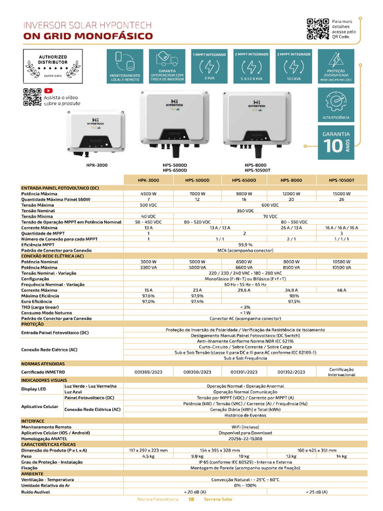 Folheto Inversor hypontech | PDF