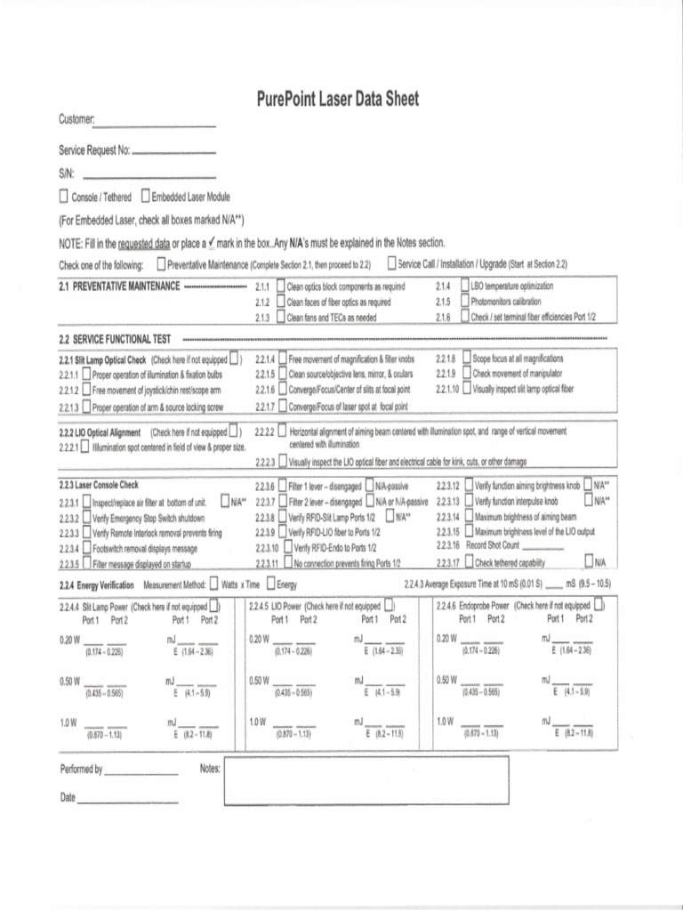 Purepoint Test Laser | PDF