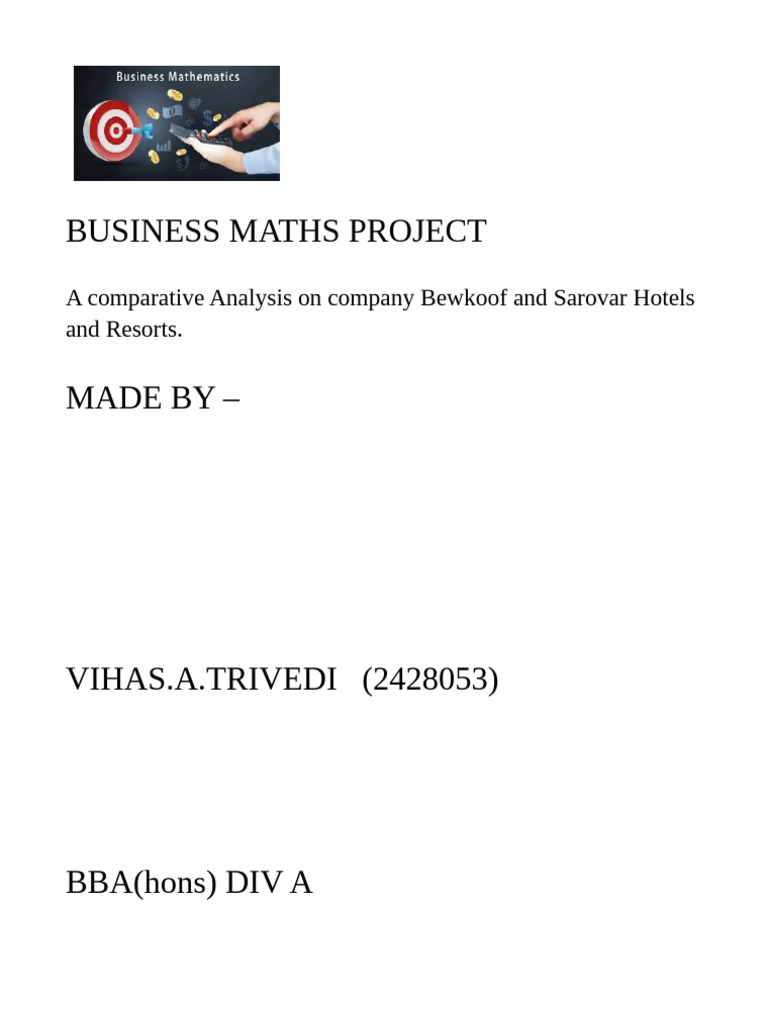 BM PROJECT_A_2428053 | PDF | Hotel