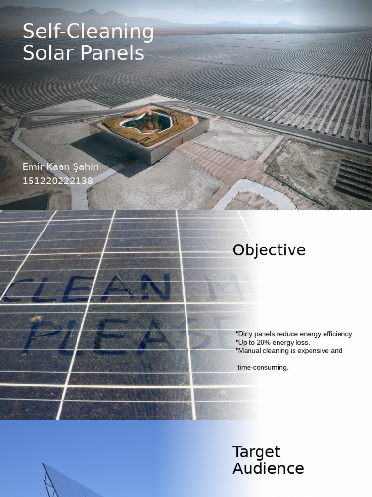Self-Cleaning Solar Panel Systems | PDF