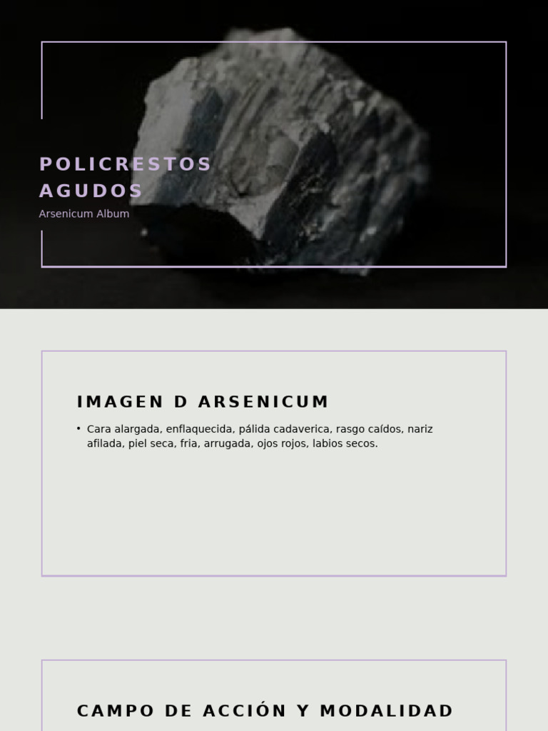 Arsenicum Album | PDF | Enfermedades y trastornos
