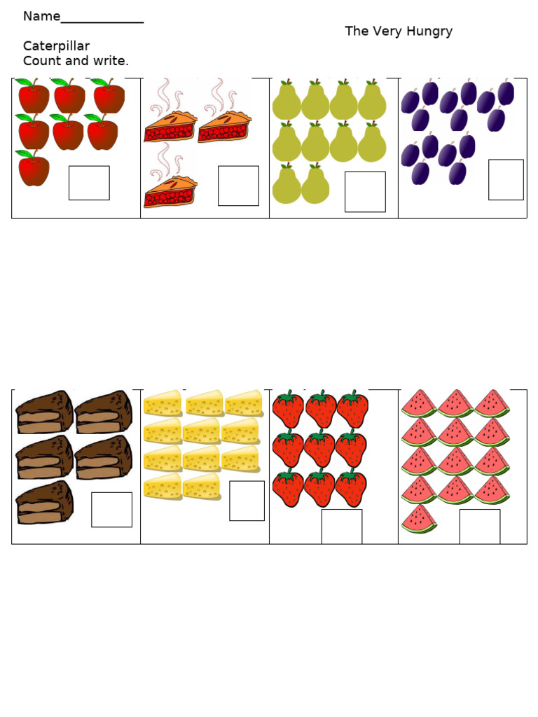 The Very Hungry Caterpillar Activity | PDF