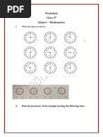 Grade - 5 Perimeter Revision Work Sheet | PDF