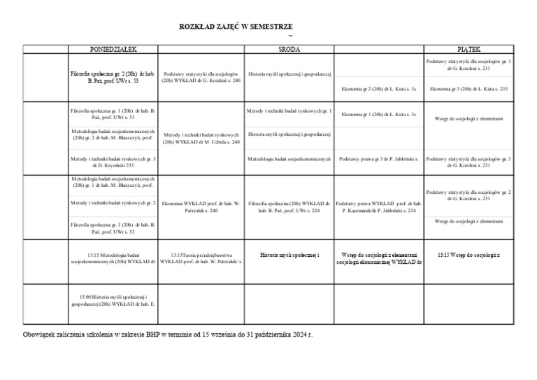 PLAN SE 1 Rok 1 | PDF