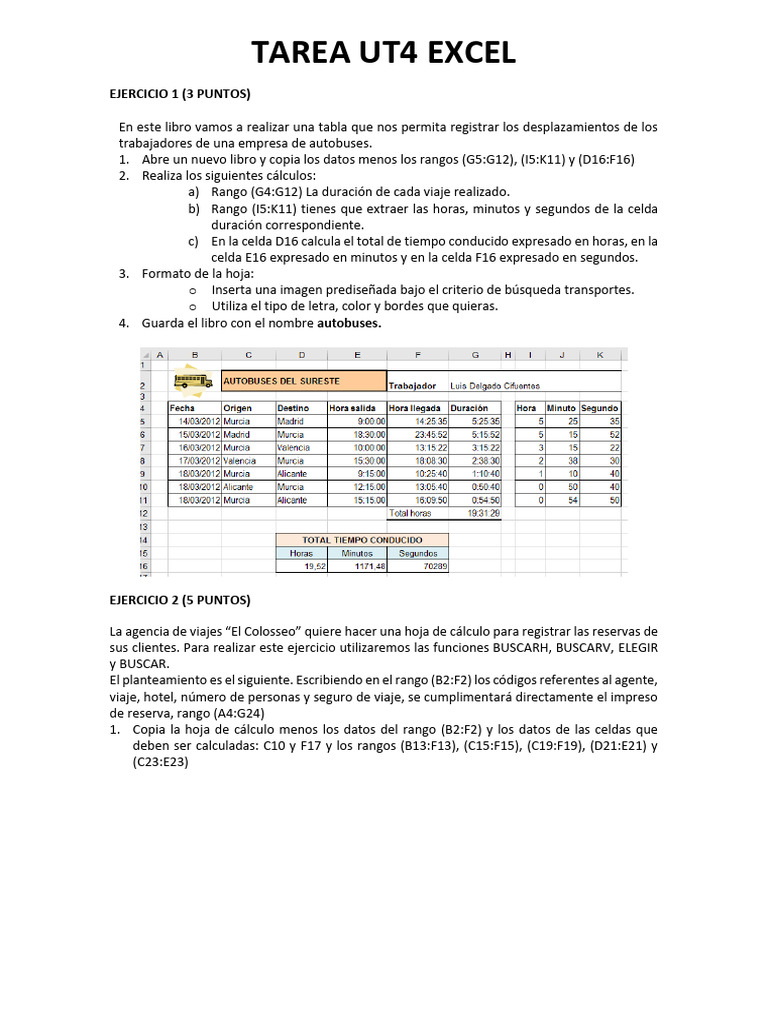 Tarea Excel Ut4 | PDF