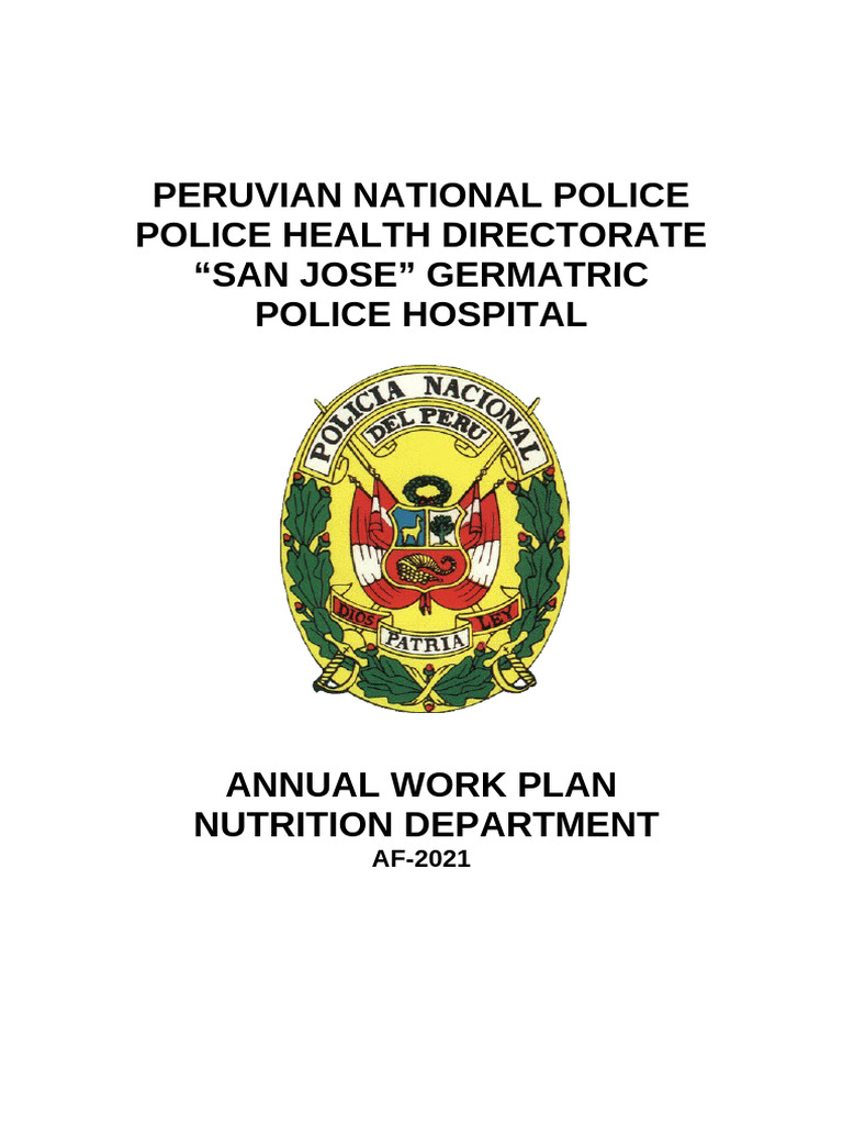 WORK PLAN 2021 NUTRITION | PDF | Geriatrics | Medical Specialties