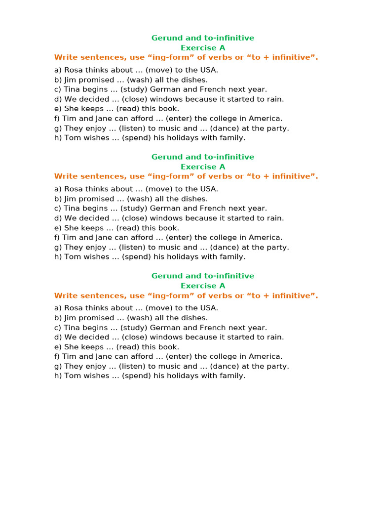 3 gerund to infinitive | PDF