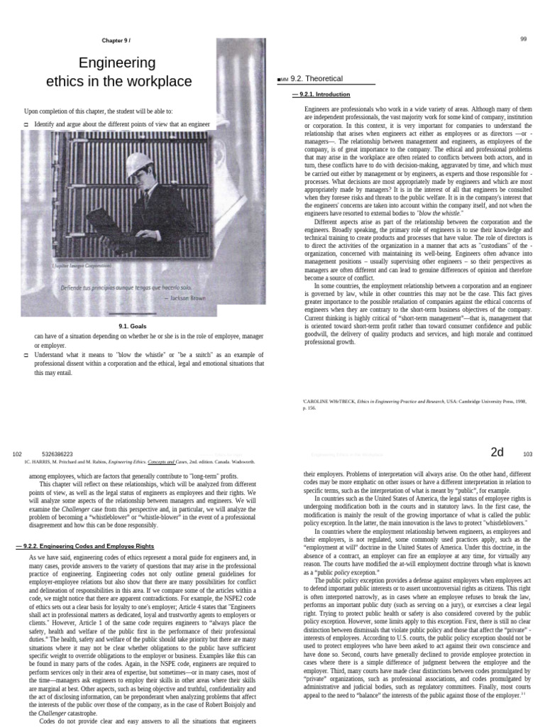 Engineering Ethics in the Workplace | PDF | Space Shuttle Challenger ...