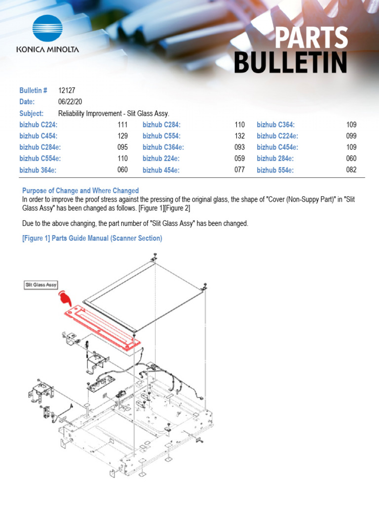 Boletim de Partes - SLIT GLASS ASSY | PDF