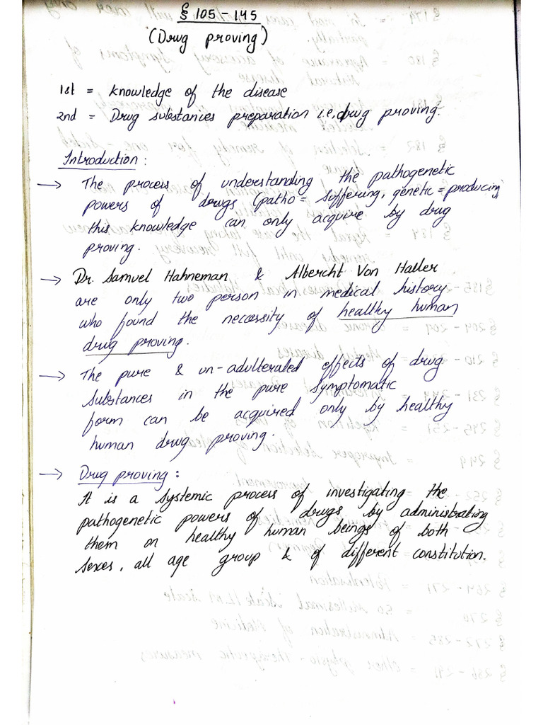 Drug Proving RT NOTES | PDF