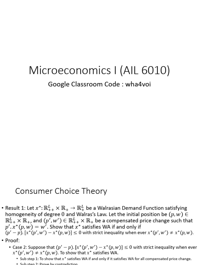 Consumer Choice Theory in Microeconomics | PDF