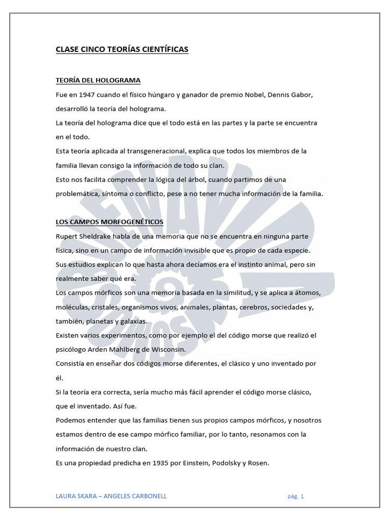 Clase Cinco Teorías Científicas | PDF | Entrelazamiento cuántico | Teoría