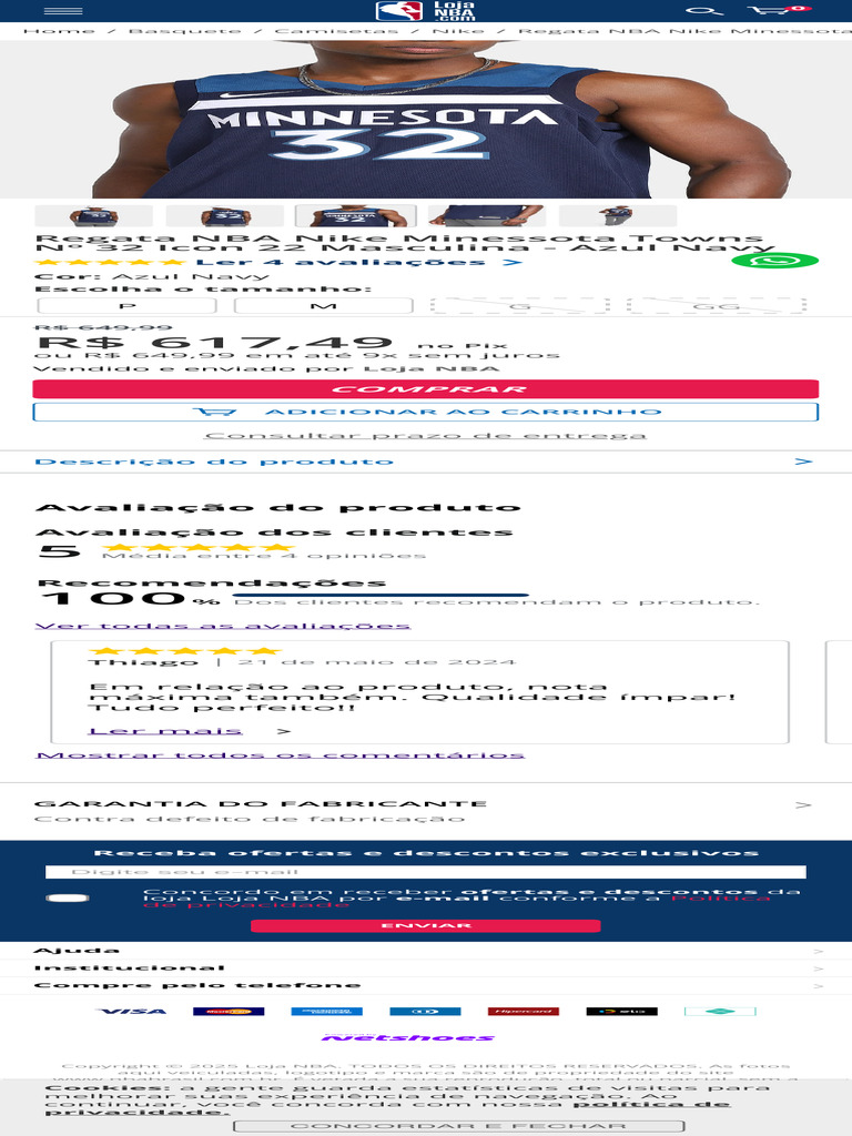 Regata NBA Nike Minessota Towns #32 Icon 22 Masculina Loja NBA | PDF