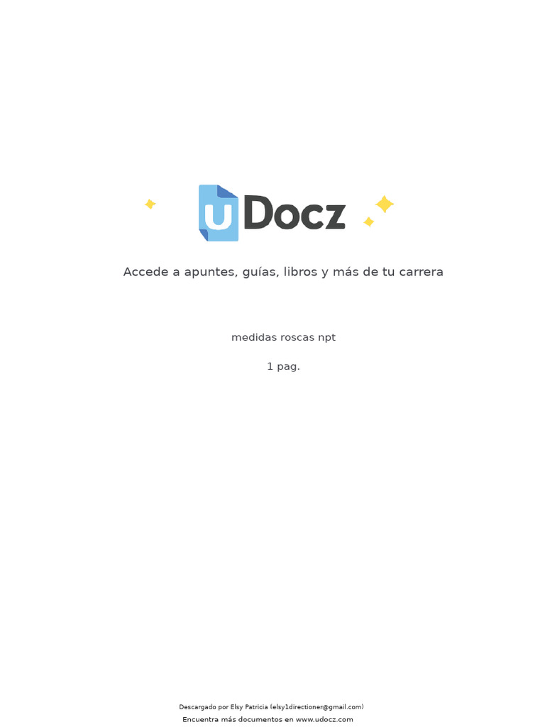 Medidas Roscas NPT 970165 Downloadable 7382491 | PDF | Pulgada