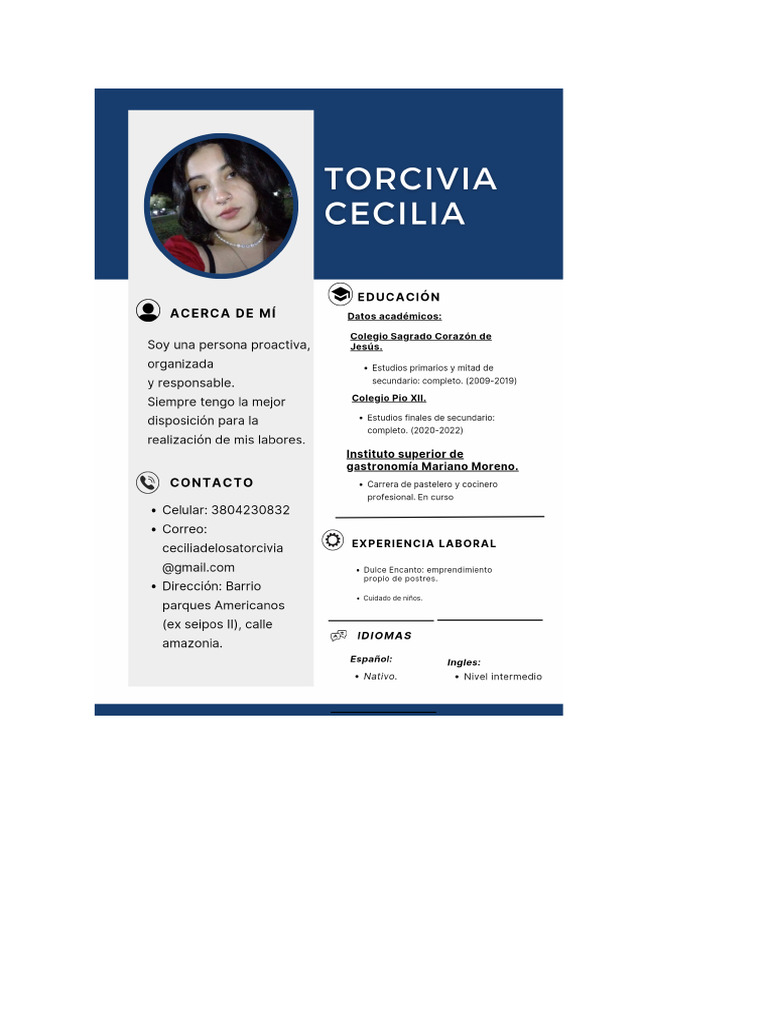 CV( Torcivia Cecilia) | PDF