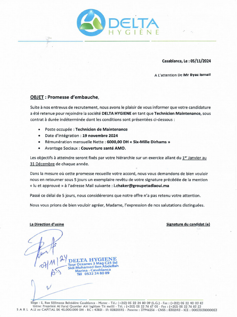 Technicien Maintenance Signé | PDF