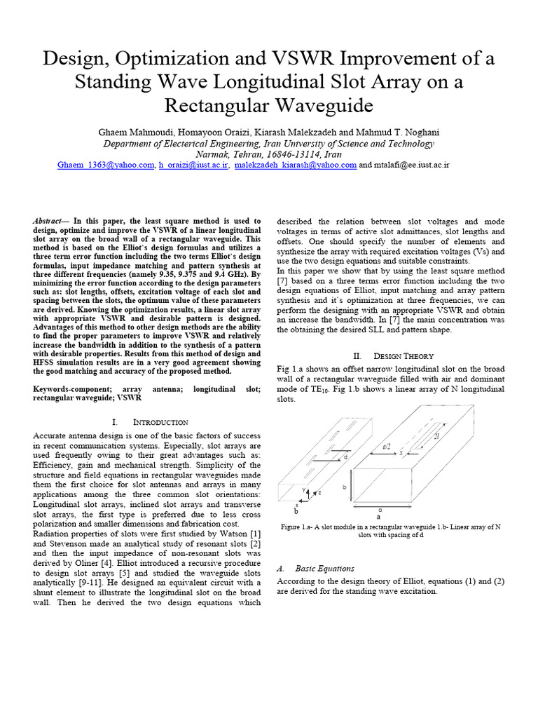 slot | PDF | Antenna (Radio) | Waveguide