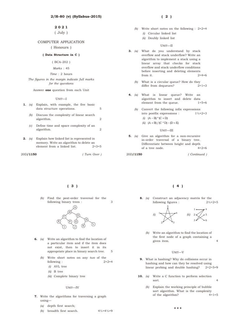 Bca Data Structure In C 2021 Pdf Queue Abstract Data Type Theoretical Computer Science