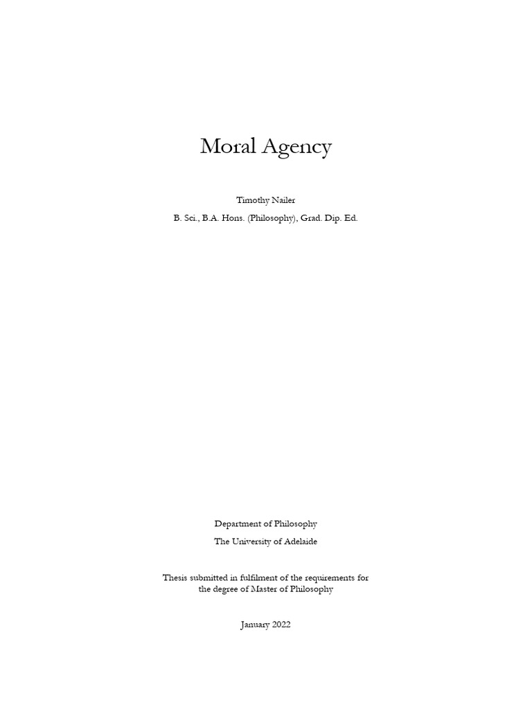 Understanding Moral Agency Dynamics | PDF | Reason | Justice