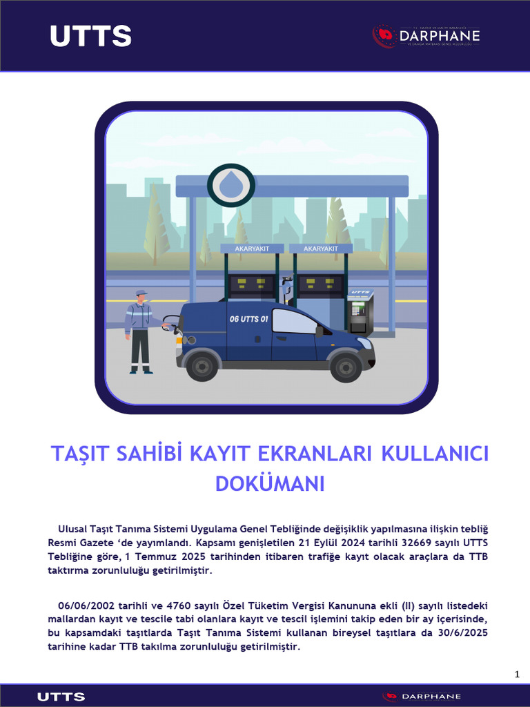 Utts Tasit Sahibi Kayit Ekranlari Kullanici Dokumani | PDF