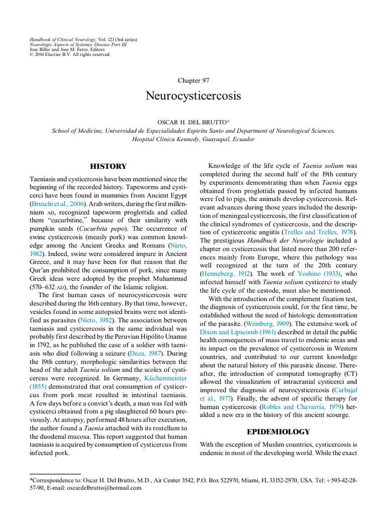 Neurocysticercosis Overview and Impact | PDF | Medical Specialties ...
