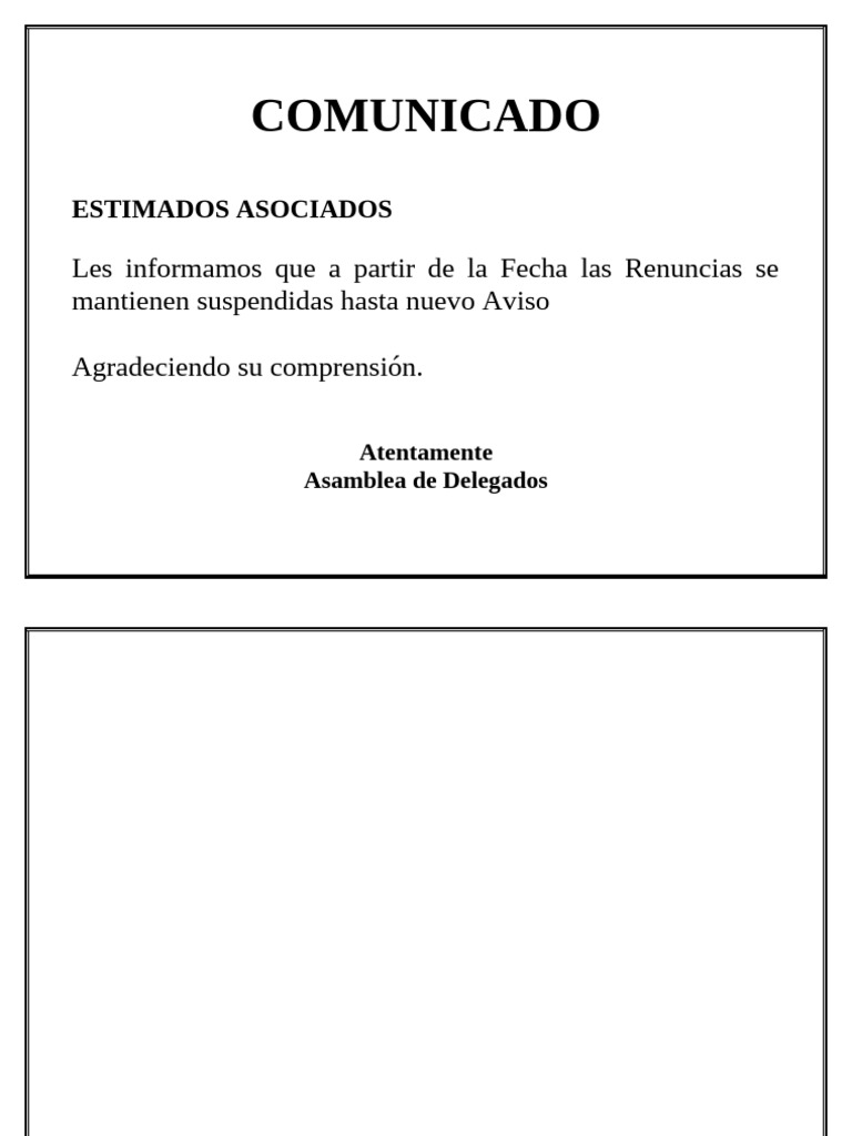 Comunicado | PDF